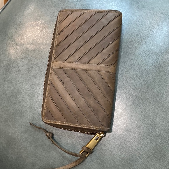 margot | Bags | Margot New York Chevron Gabby Leather Zip Around Wallet ...